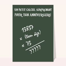 Rebus amusant : devine ton anniversaire ! - Carte anniversaire humour